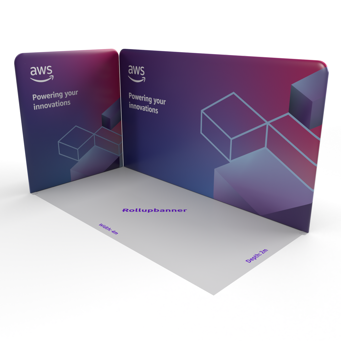 Fabric L-Shape Display Stand – Rollupbanner